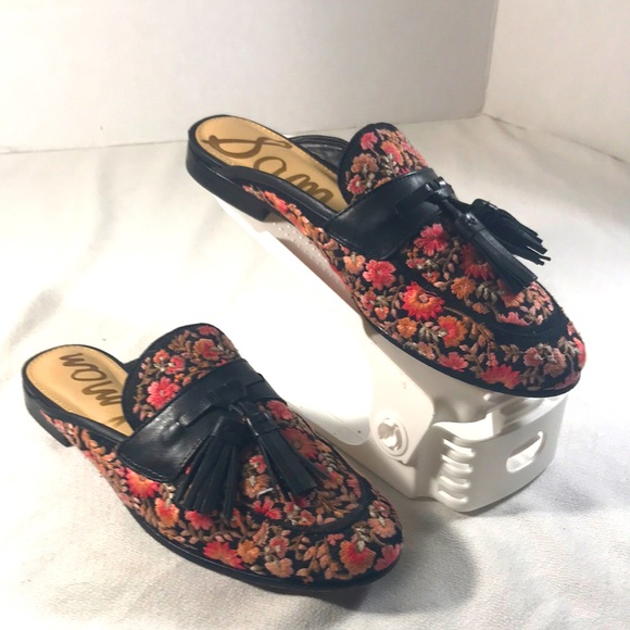 Sam Edelman | Shoes | Sam Edelman Paris 2 Womens Floral Embroidered ...